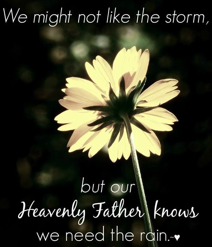 ‘We need the rain’ – Inspirational thoughts from everyday life